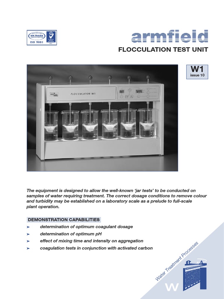 Armfield: Flocculation Test Unit | PDF | Chemistry | Physical Sciences
