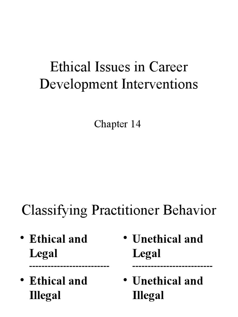 Ethical Guidelines for Career Counselors | PDF | School Counselor ...