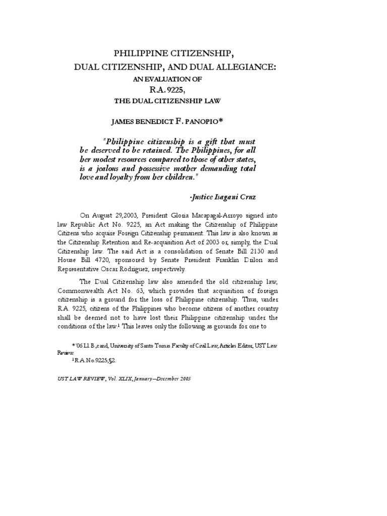 Philippine Citizenship | Naturalization | United States Nationality Law