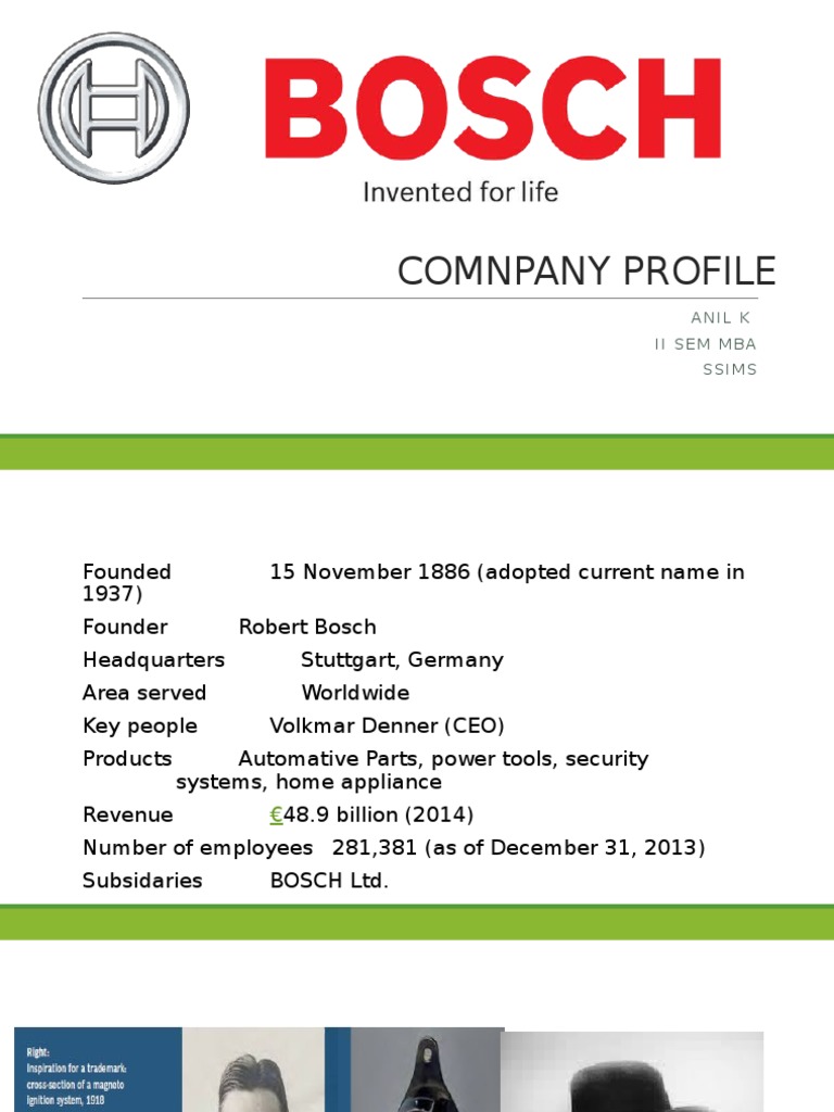 Bosch Co | Manufacturing And Engineering | Business