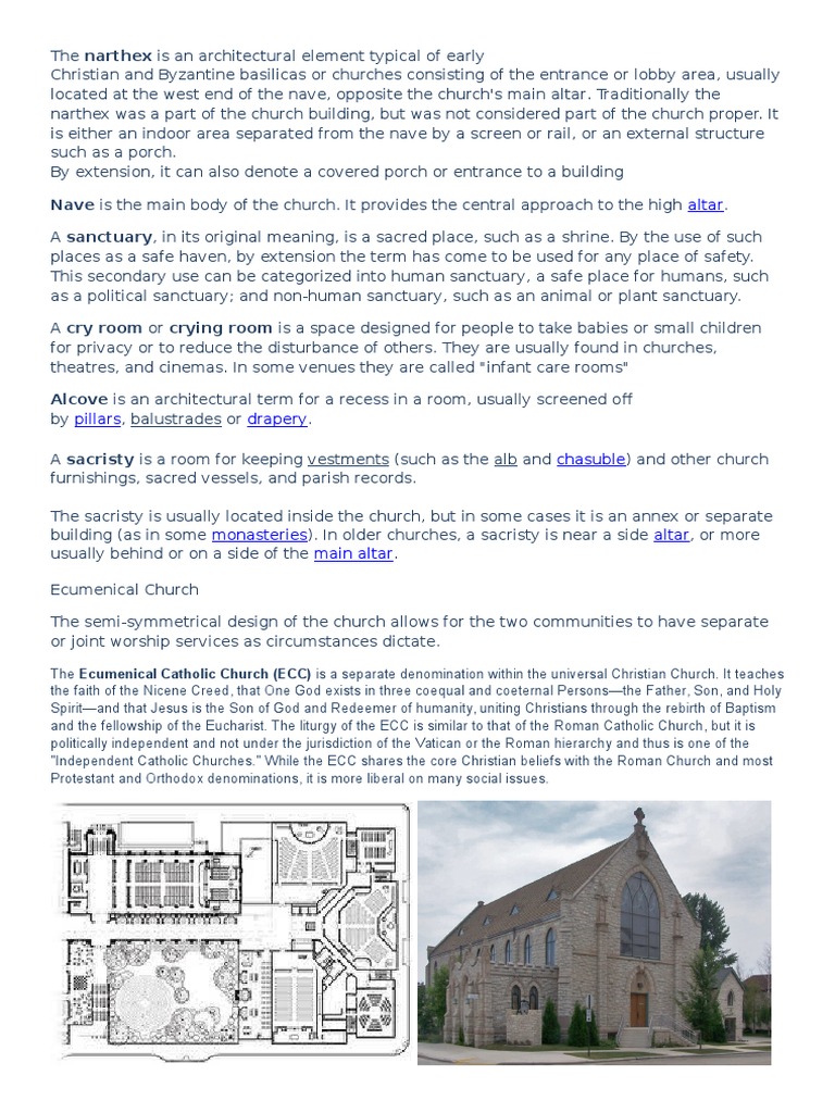 Architectural elements and functions of early Christian churches | PDF ...