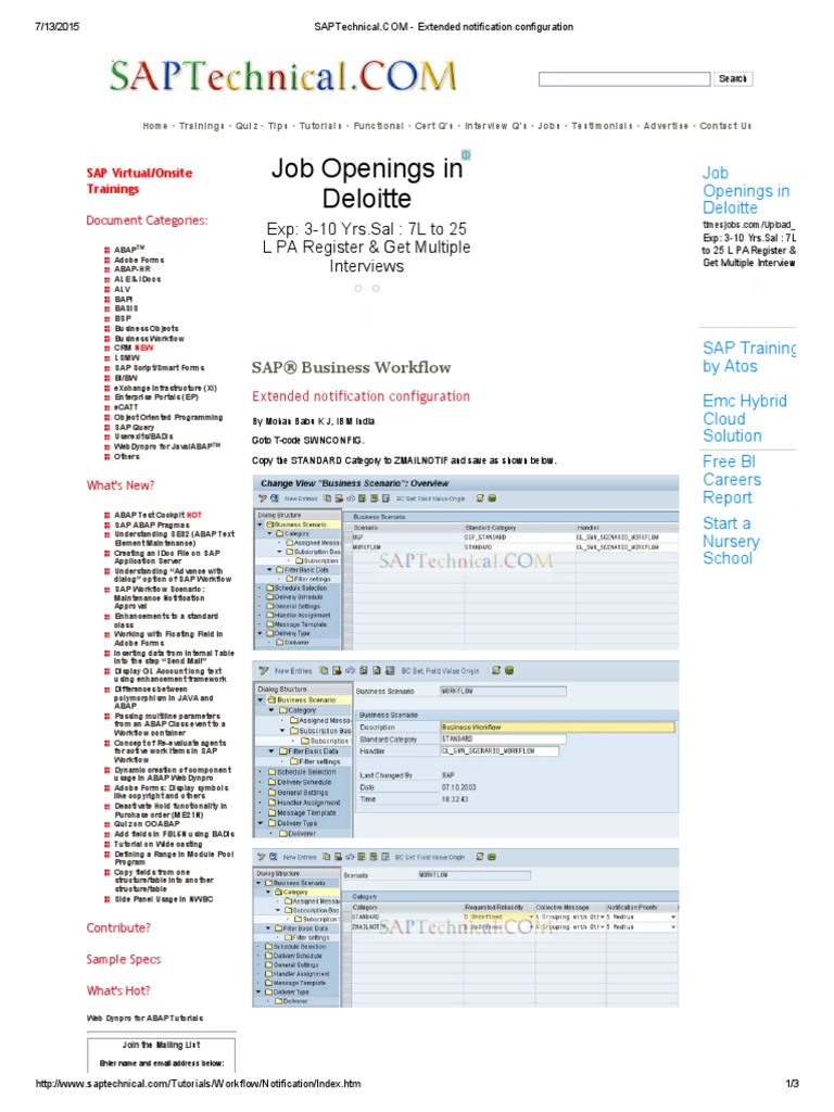 Extended Notification Config | PDF | Sap Se | Email