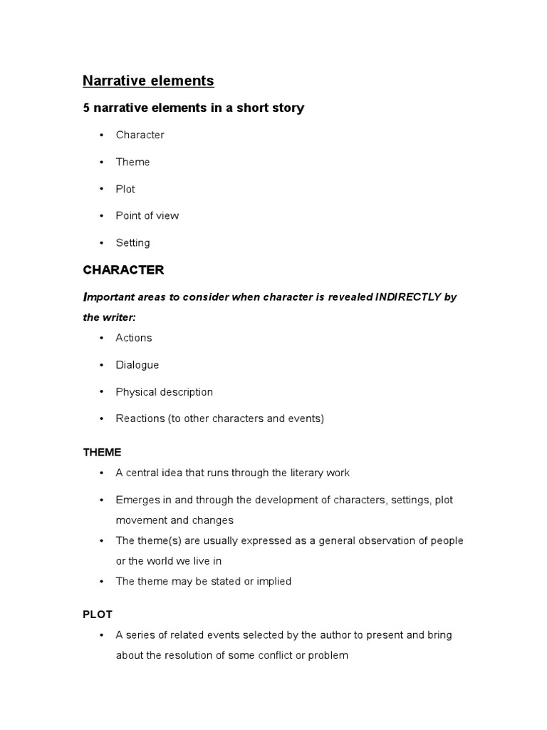 Key Elements of Narrative Text | PDF | General Fiction | Career & Growth