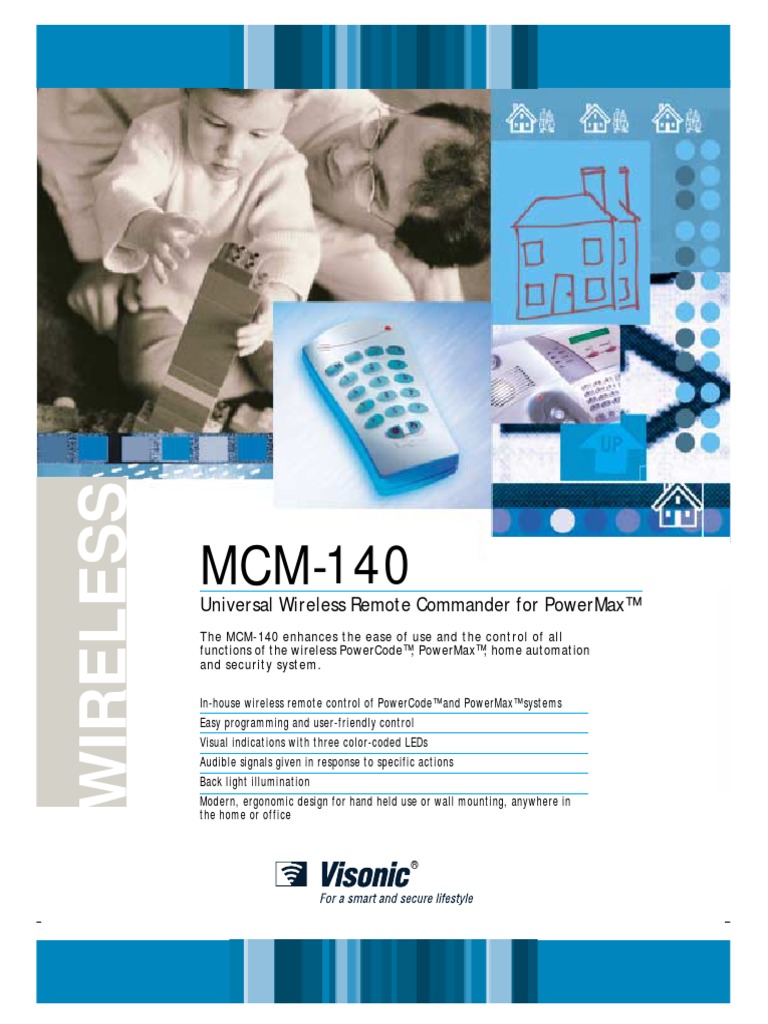 Visonic MCM140 Data Sheet | PDF | Wireless | Remote Control