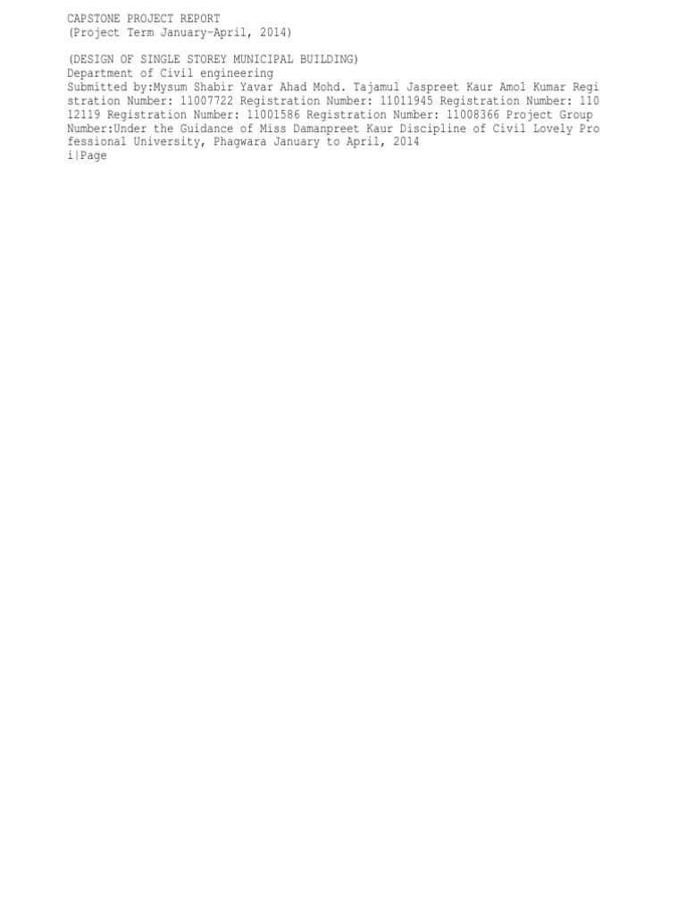 Design of Single Storey RCC Framed Building | PDF | Column | Framing ...