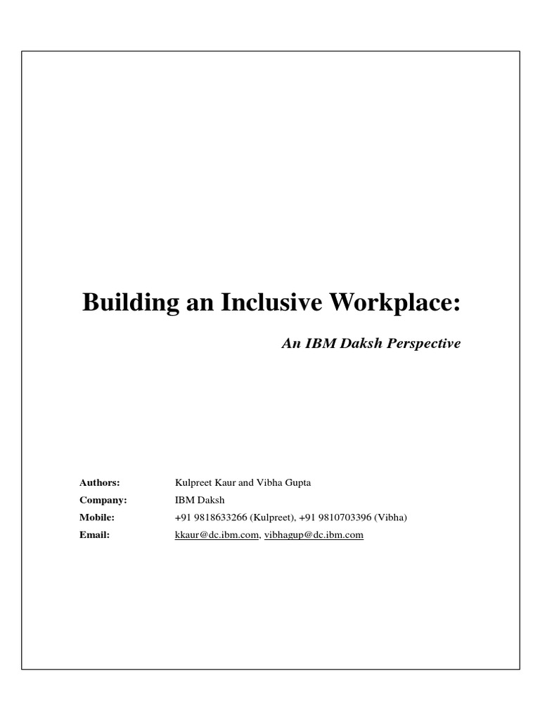 Case Study IBM Daksh IIM | PDF | Diversity (Business) | Mentorship