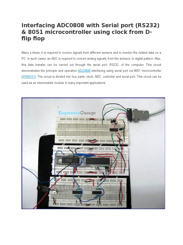 36 Interfacing Adc0808 With Serial Port Rs232 8051 Microcontroller ...