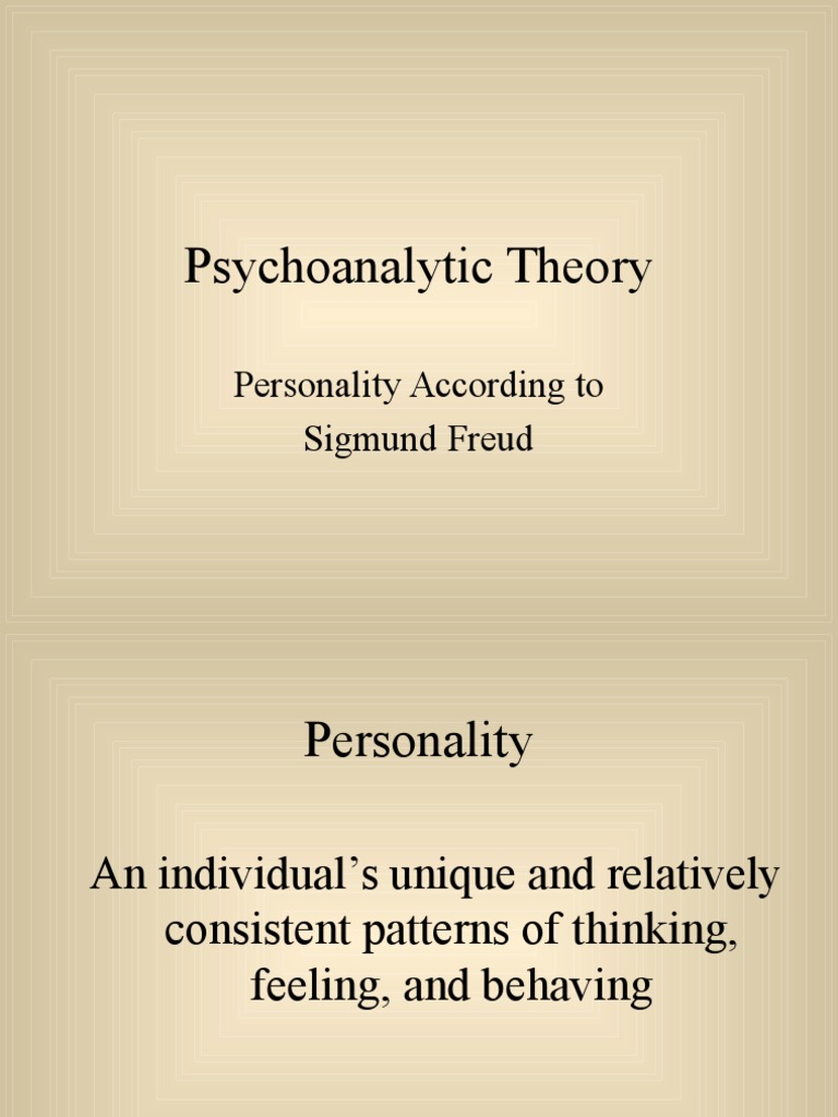 Psychoanalytic Theory - Freud.ppt | Id | Psychoanalysis