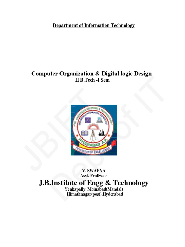 JBIET Computer Organization Syllabus | PDF | Computers