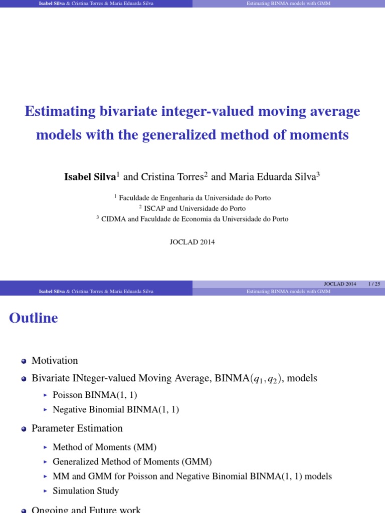 Estimating Bivariate Integer-Valued Moving Average Models with the Generalized Method of Moments ...