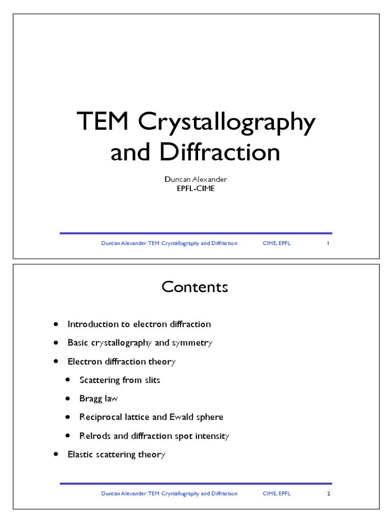 Chapter 3 and 4 TEM Crystallography and Diffraction | PDF | X Ray Crystallography | Crystal ...
