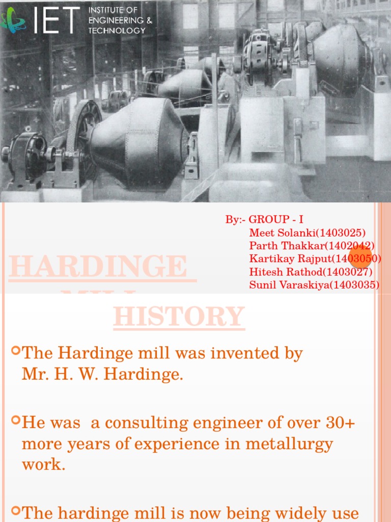 Hardinge Mill Final | PDF | Mill (Grinding) | Metalworking