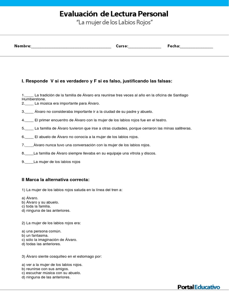 Prueba Libro La Mujer de Los Labios Rojos | PDF