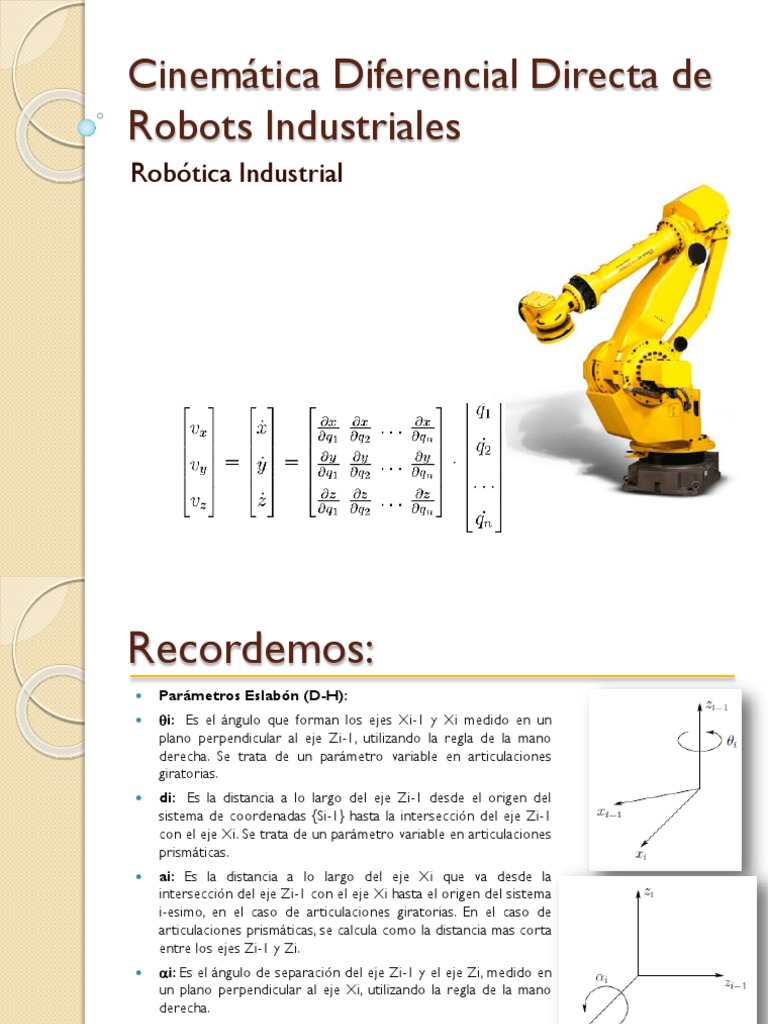 7.cinemática Diferencial Directa de Robots Industriales | PDF ...