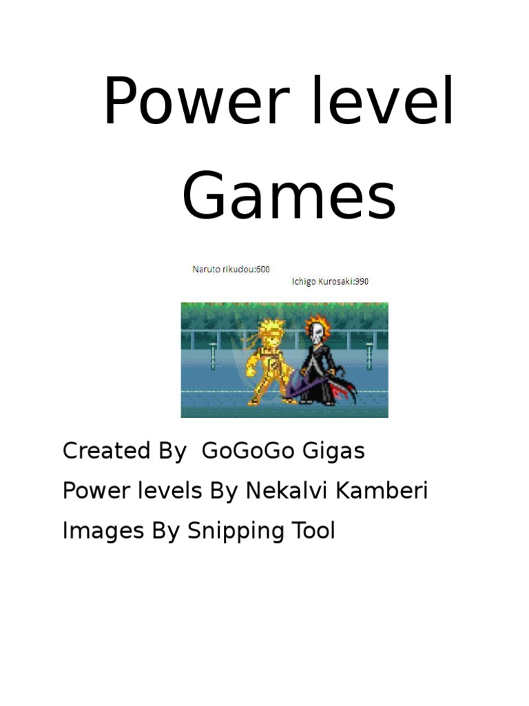 Power Level | PDF