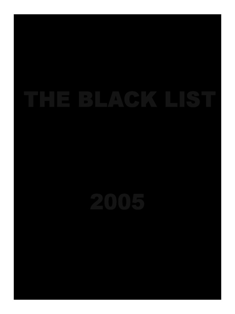 2005 Black List PDF | PDF