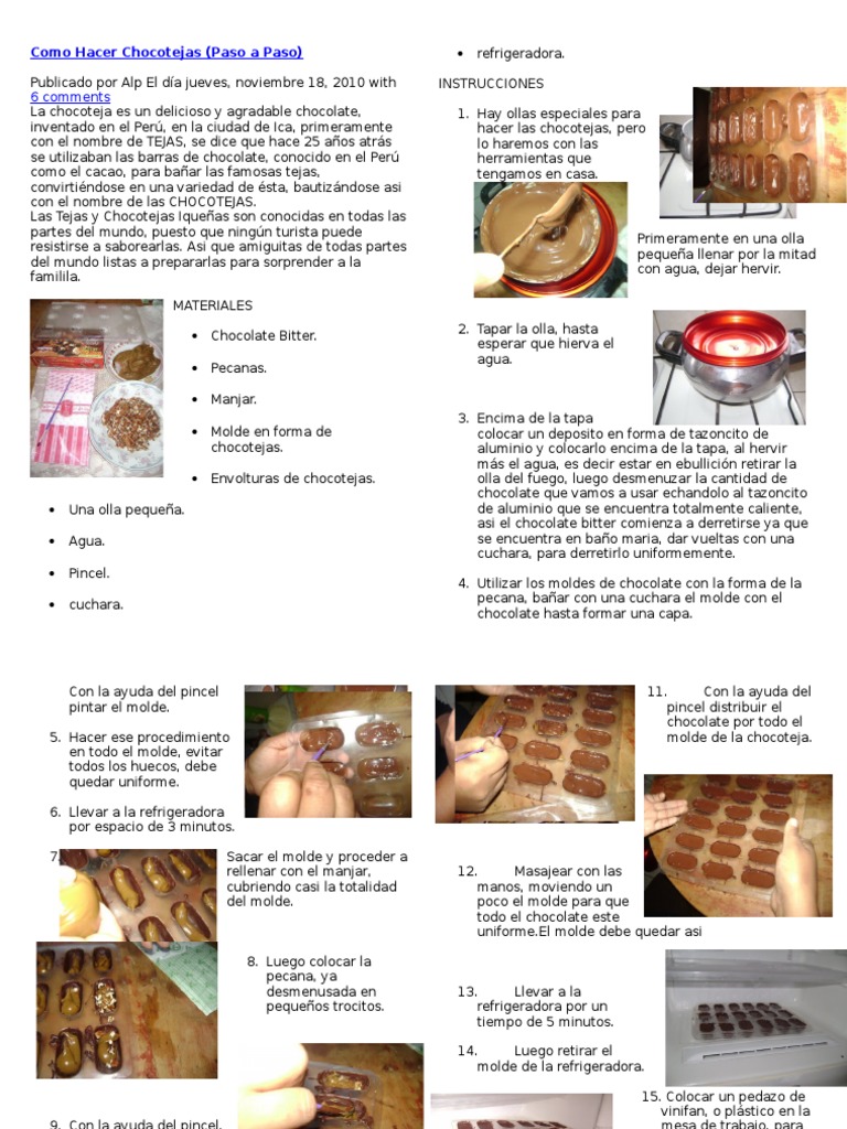 Como Hacer Chocotejas | PDF | Merengue | Comida y bebida
