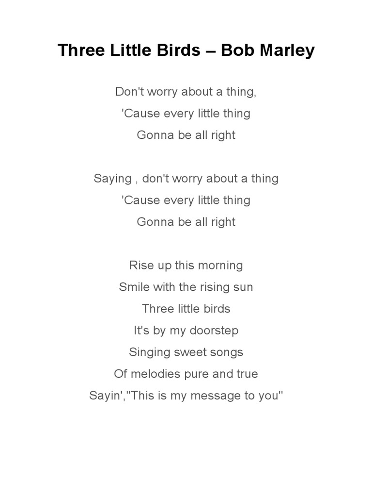 Bob Marley Three Little Birds | PDF