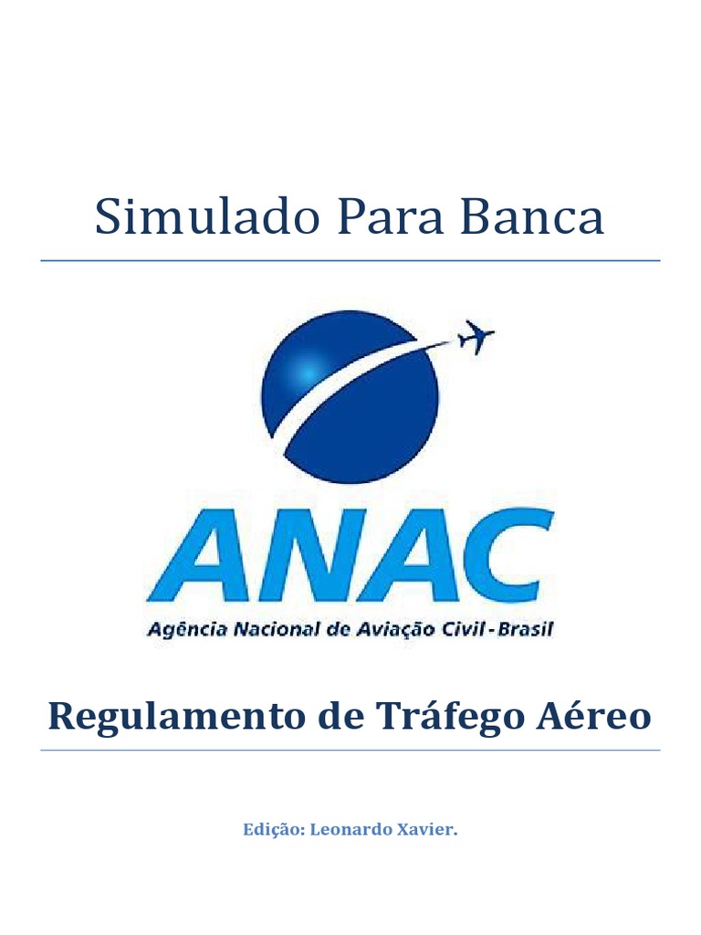 Simulado para Banca ANAC - REG | PDF | Regras de voo por instrumentos | Aeronave