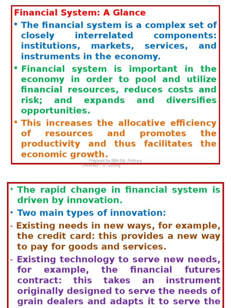 Introduction of Financial System | PDF | Insurance | Loans