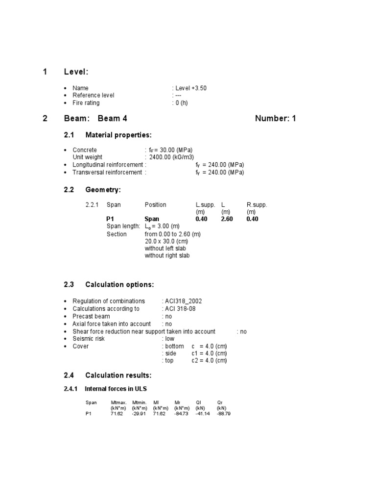 Beam Analysis Report | PDF | Beam (Structure) | Manmade Materials