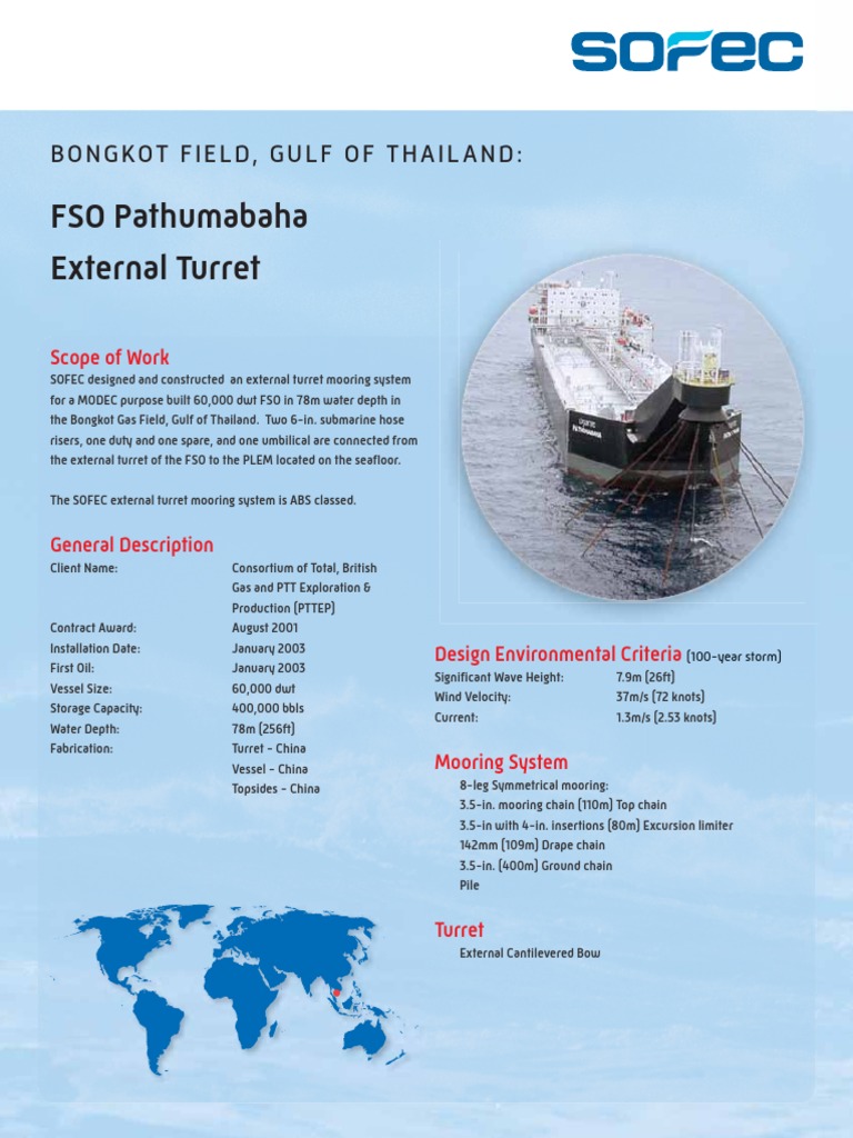 FSO Turret Mooring in Bongkot Field | PDF | Home & Garden | Science ...