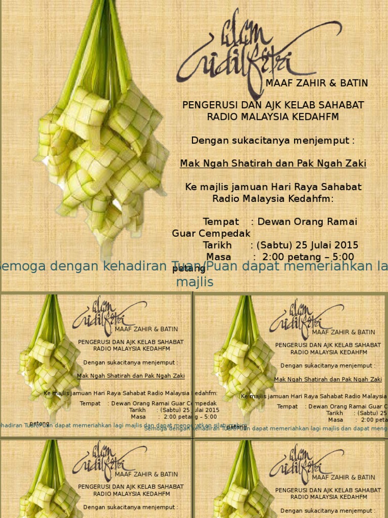 Kad Jemputan Template | PDF