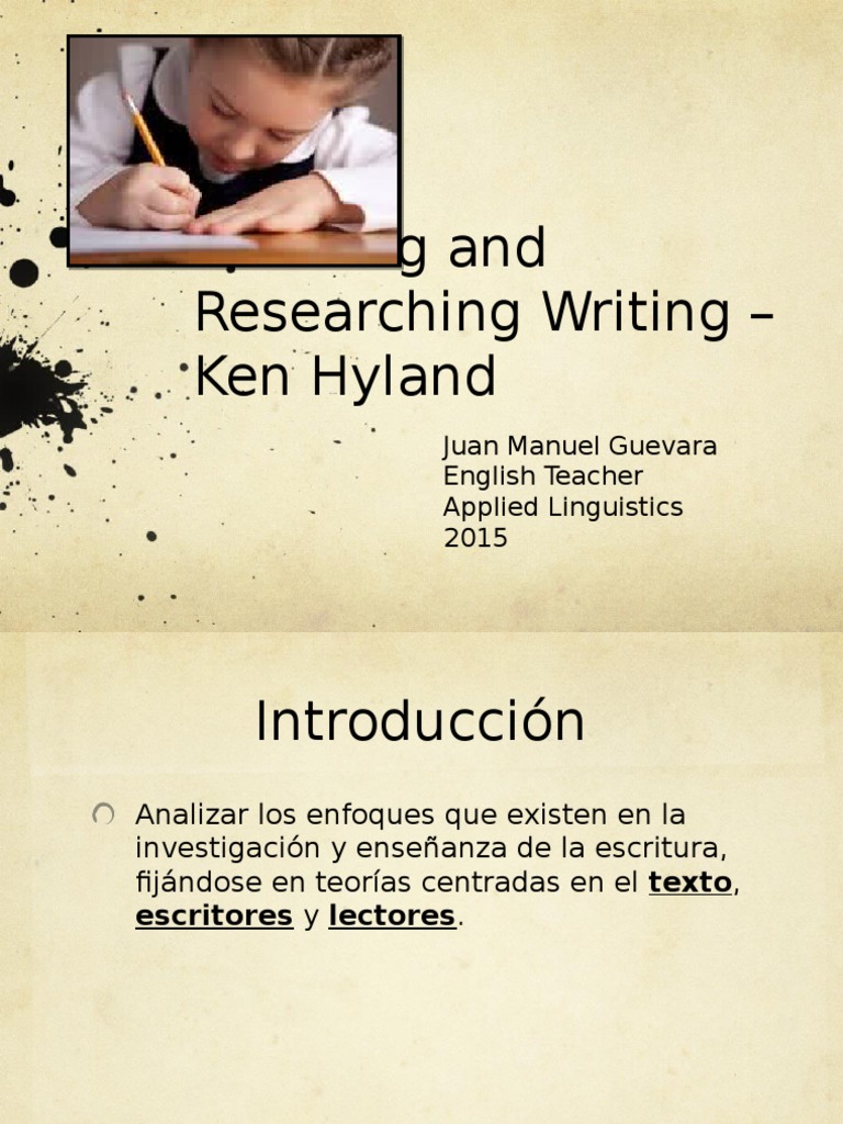 Teaching & Researching Writing - Ken Hyland | PDF | Asunto (gramática ...