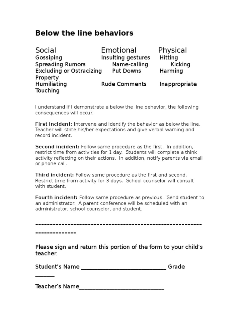 Below the Line Behavior Policy | PDF