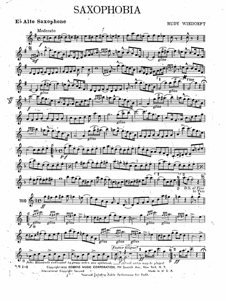 Saxophobia-Eb Alto Sax Part | PDF