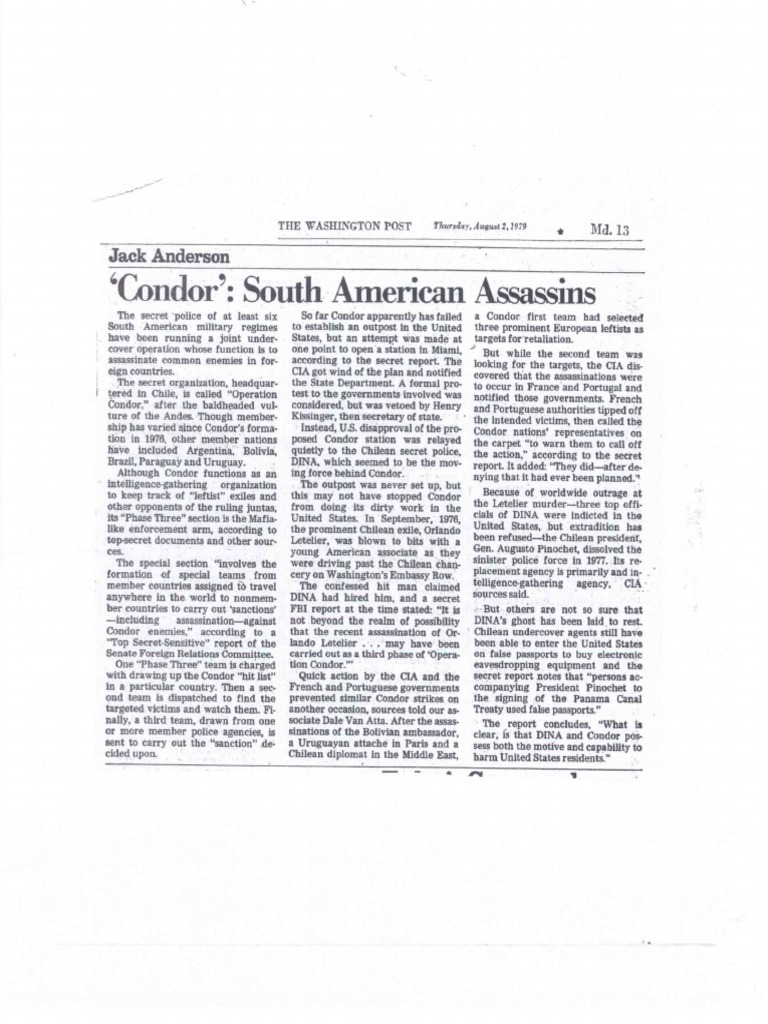 Operation Condor: South American Assassins | PDF | South America ...
