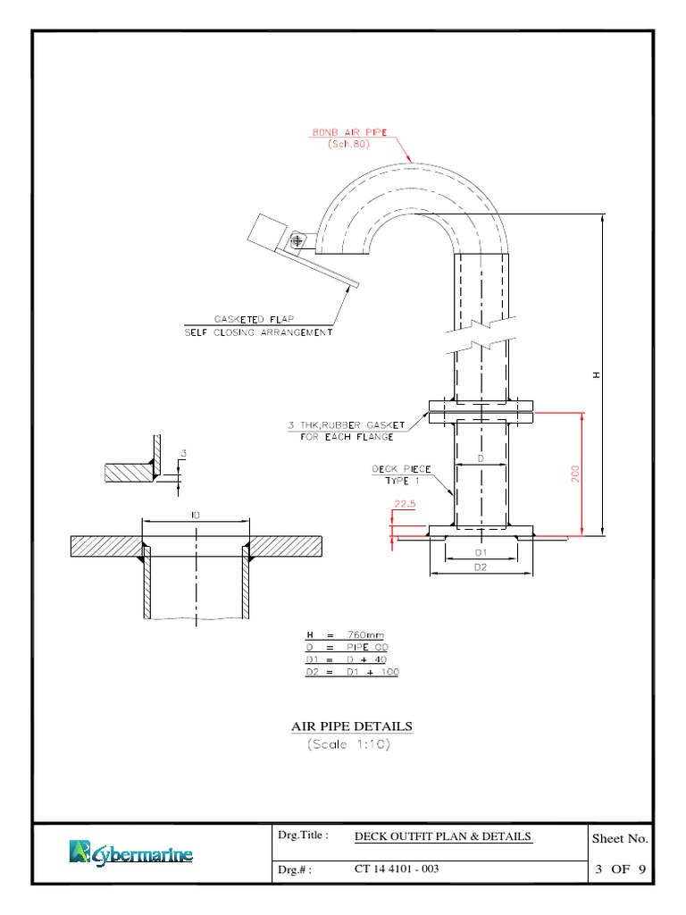 Air Pipe Details: DRG - Title: Deck Outfit Plan & Details | PDF | Law ...