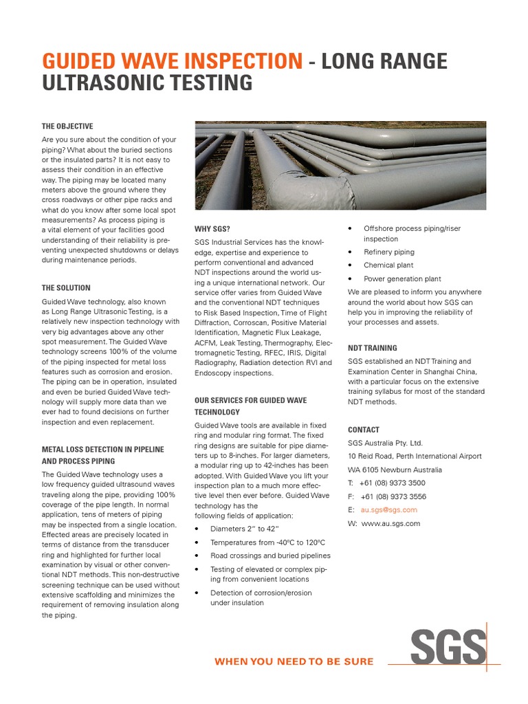 Guided Wave Inspection | PDF | Ultrasound | Nondestructive Testing