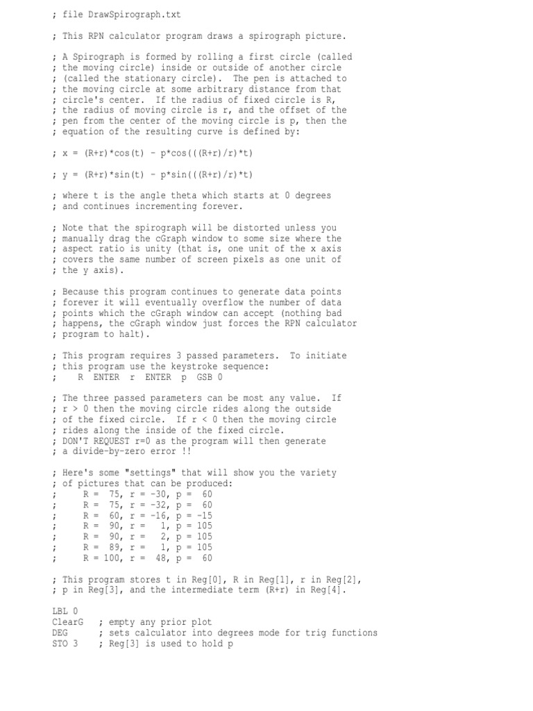 Draw Spirograph | PDF | Teaching Mathematics | Mathematical Analysis