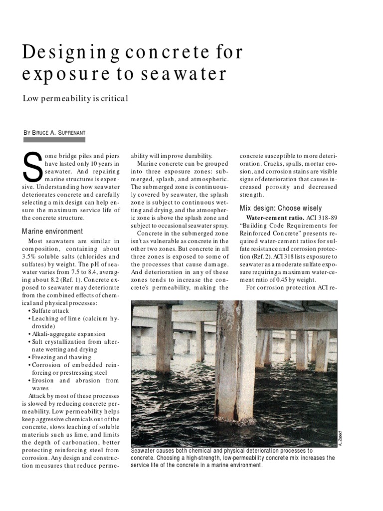 Designing Concrete For Exposure To Seawater - tcm45-342265 | PDF ...