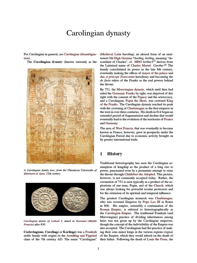 Carolingian Dynasty | Royalties | Nobility