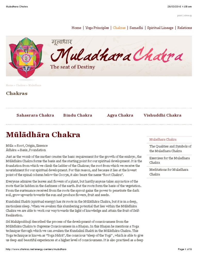 Muladhara Chakra | PDF | Chakra | Kundalini