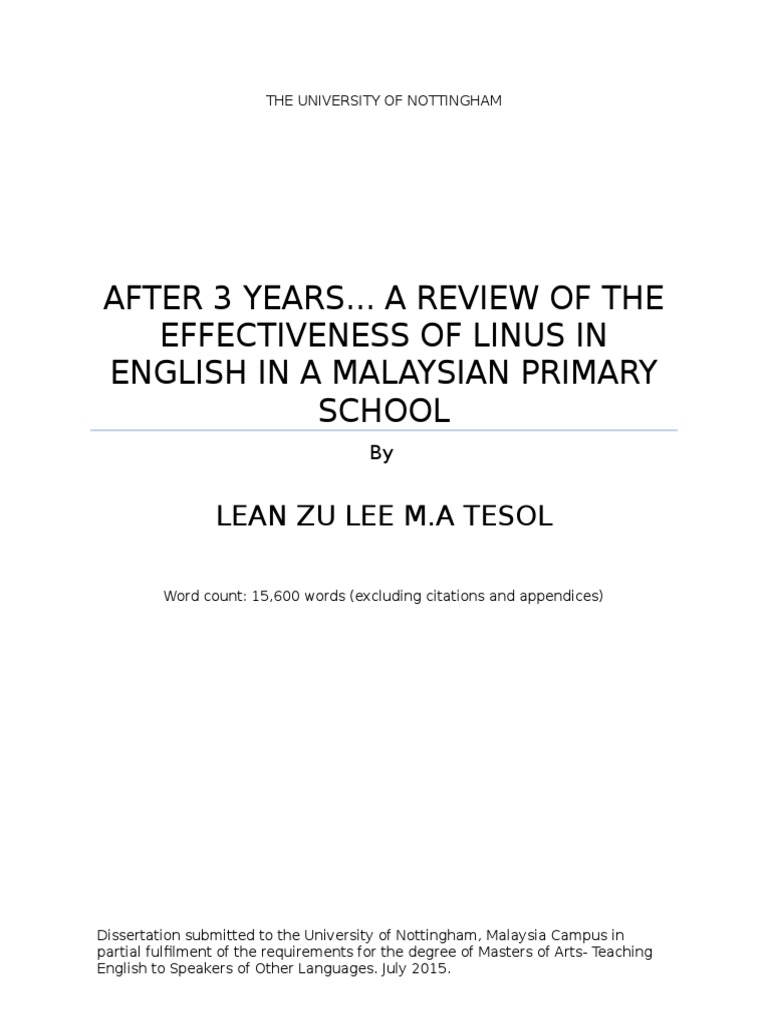 After 3 Years... A Review of The Effectiveness of LINUS in English in A ...