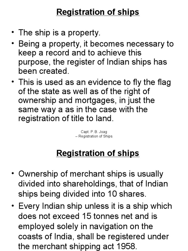 Registration of Ships 02.11.2014 | PDF | Business | Finance & Money ...