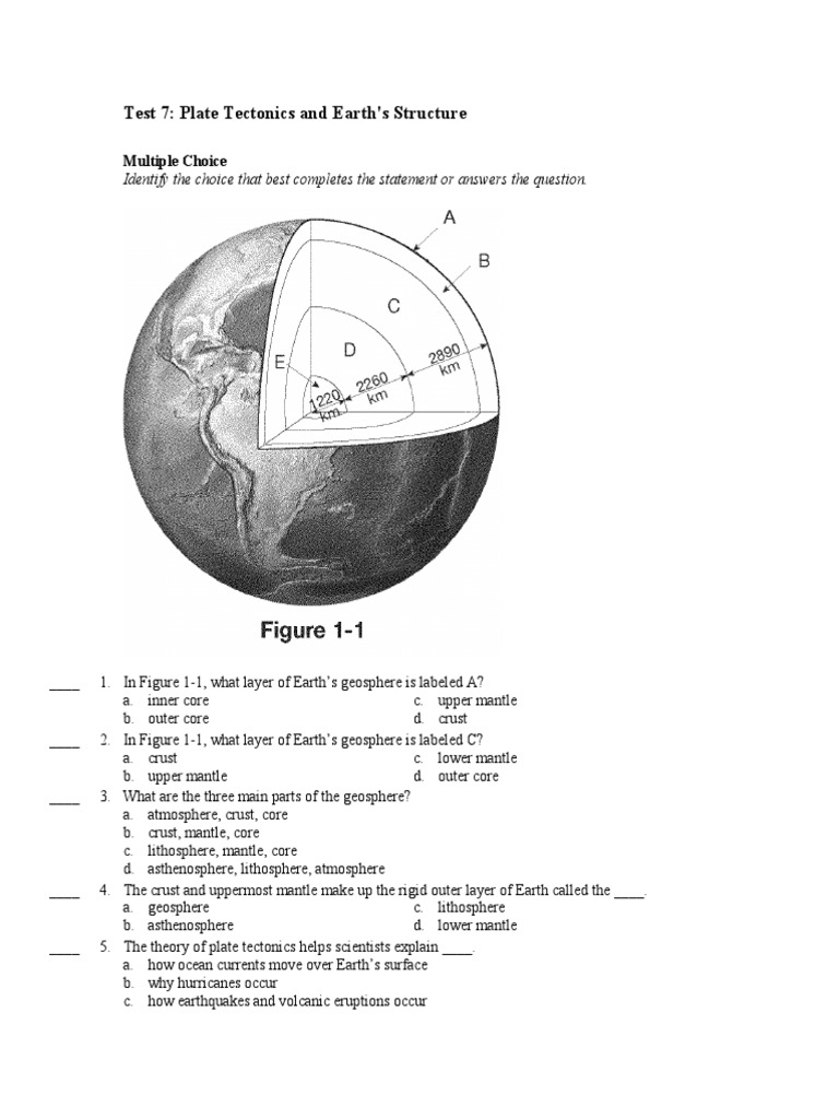 Plate Tectonics Quiz and Answers | PDF | Plate Tectonics | Mantle (Geology)