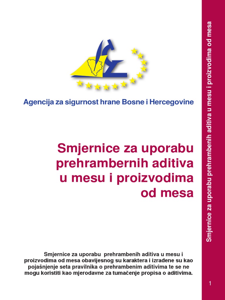 Smjernice Za Upotrebu Aditiva U Mesu - HR | PDF