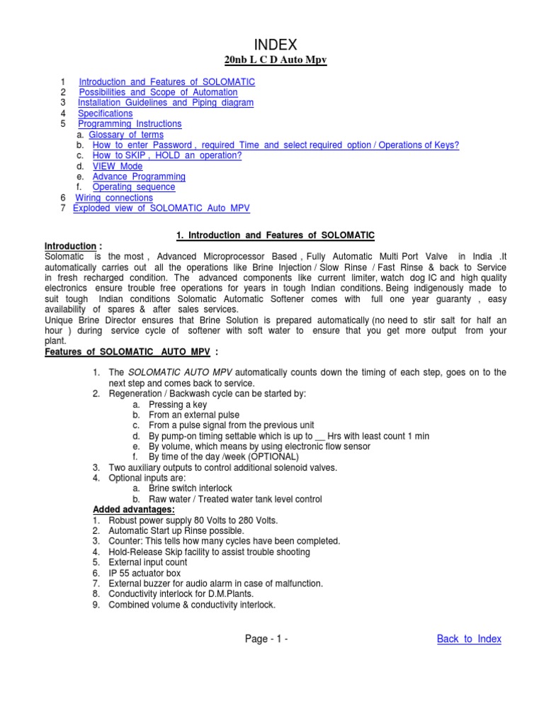 1-22 PDF 20 NB Auto MPV Manual | PDF | Relay | Valve