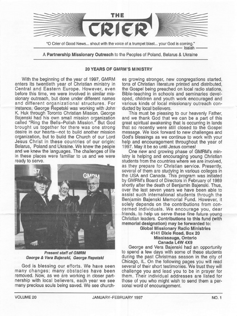 Bajenski George Vera 1997 Poland | PDF | Evangelism | Jesus