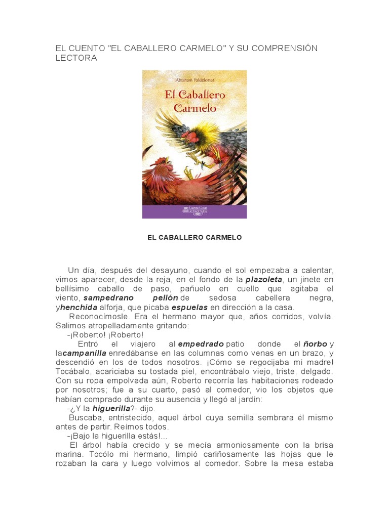 EL CUENTO - Carmelo | PDF | Cuentos | Pollo