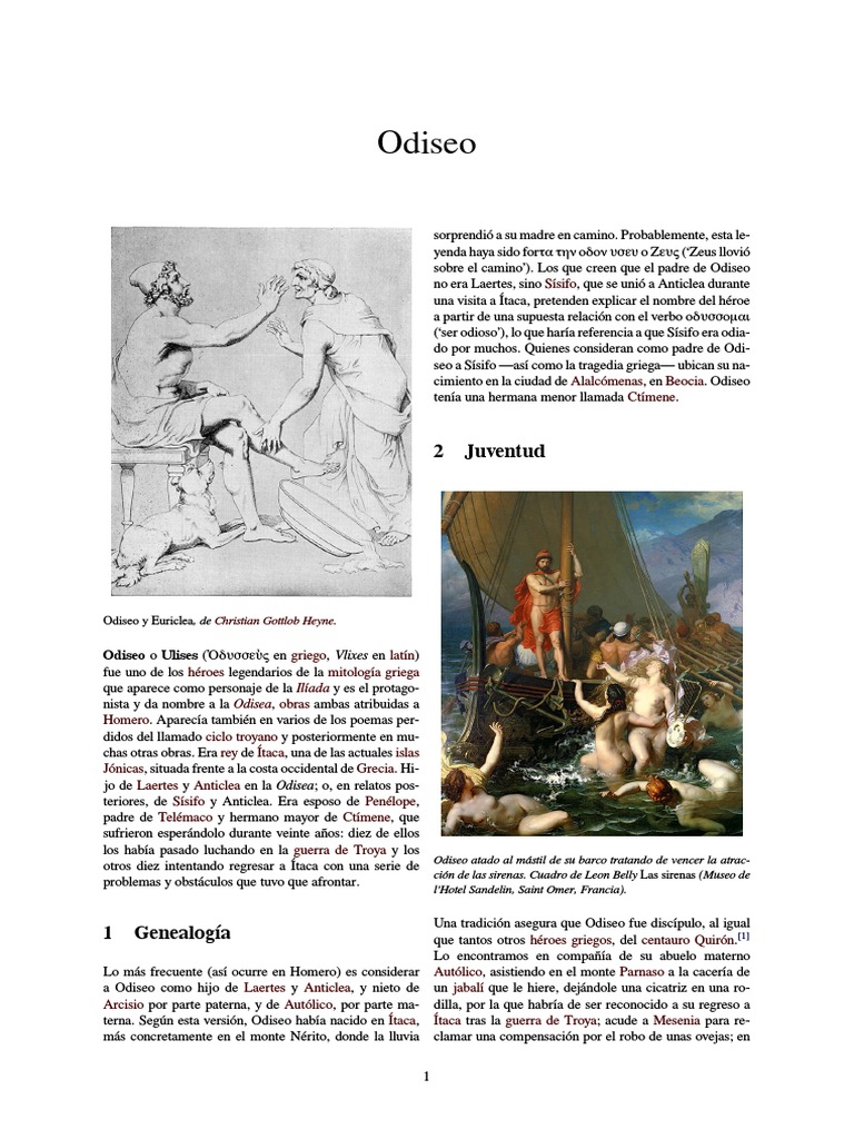 Odiseo - Ulises | PDF | Odiseo | Mitología griega