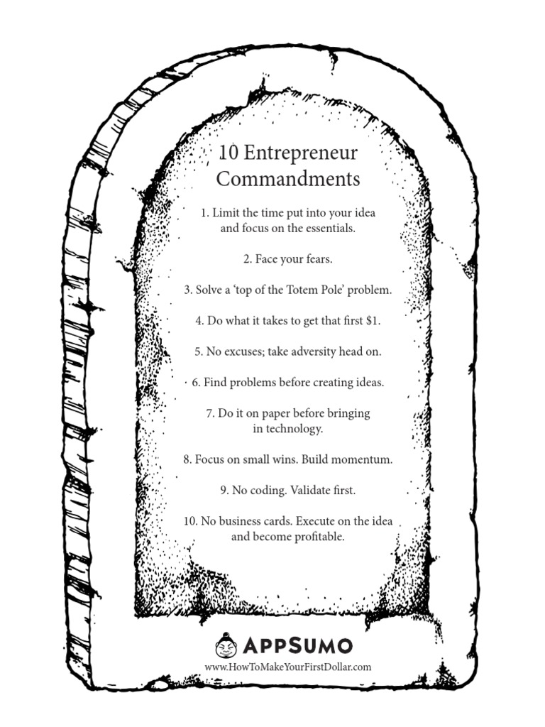 10 Essential Commandments for Entrepreneurs | PDF | Entrepreneurship ...