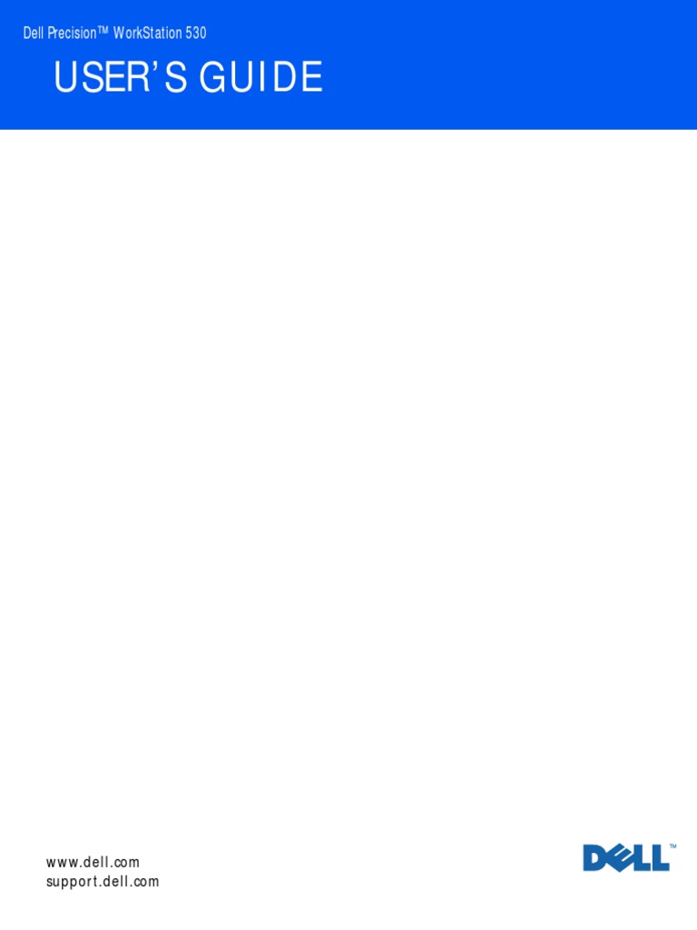 Precision-530 User's Guide En-Us | PDF | Usb | Electrical Connector