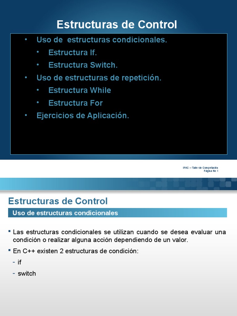 Estructuras de Control en C++ | PDF | Flujo de control | Programación ...