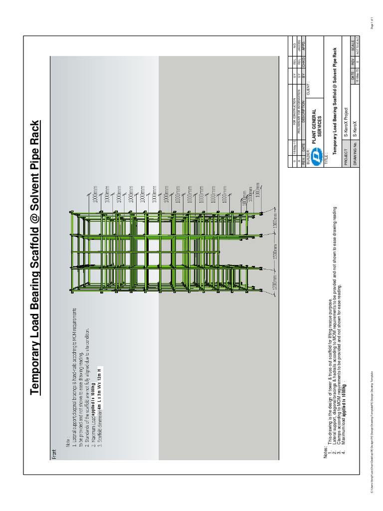 Temporary Load Bearing Scaffold (Front)