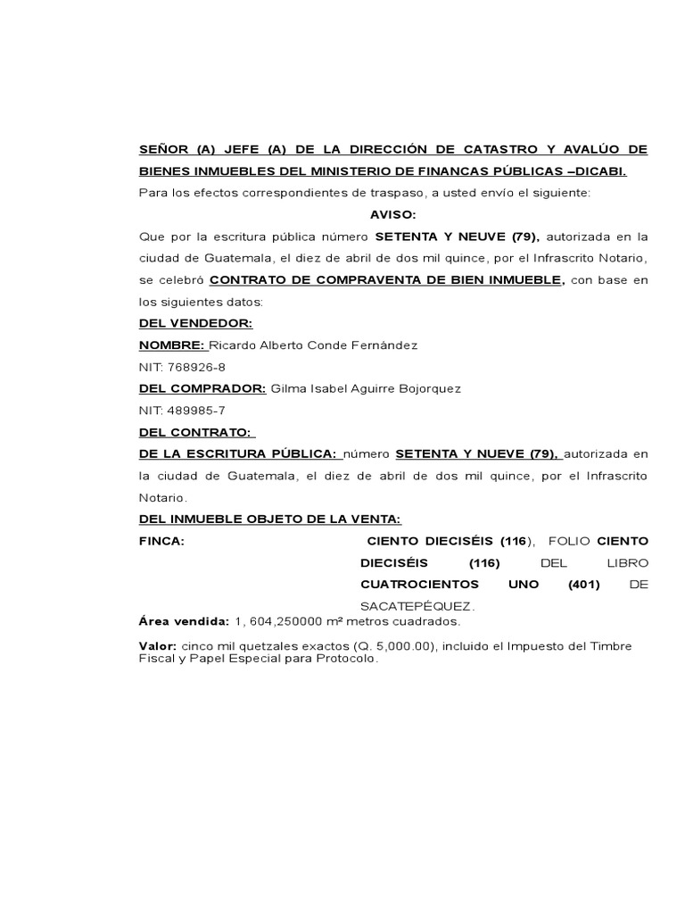 AVISOS A Dicabi | PDF | Guatemala | Gobierno